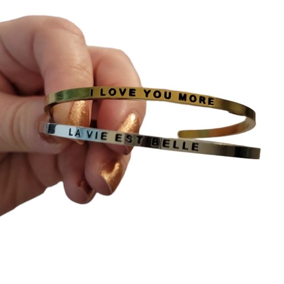Estate | Jewelry | Inspirational Quote Cuff Bracelets 2 | Poshmark